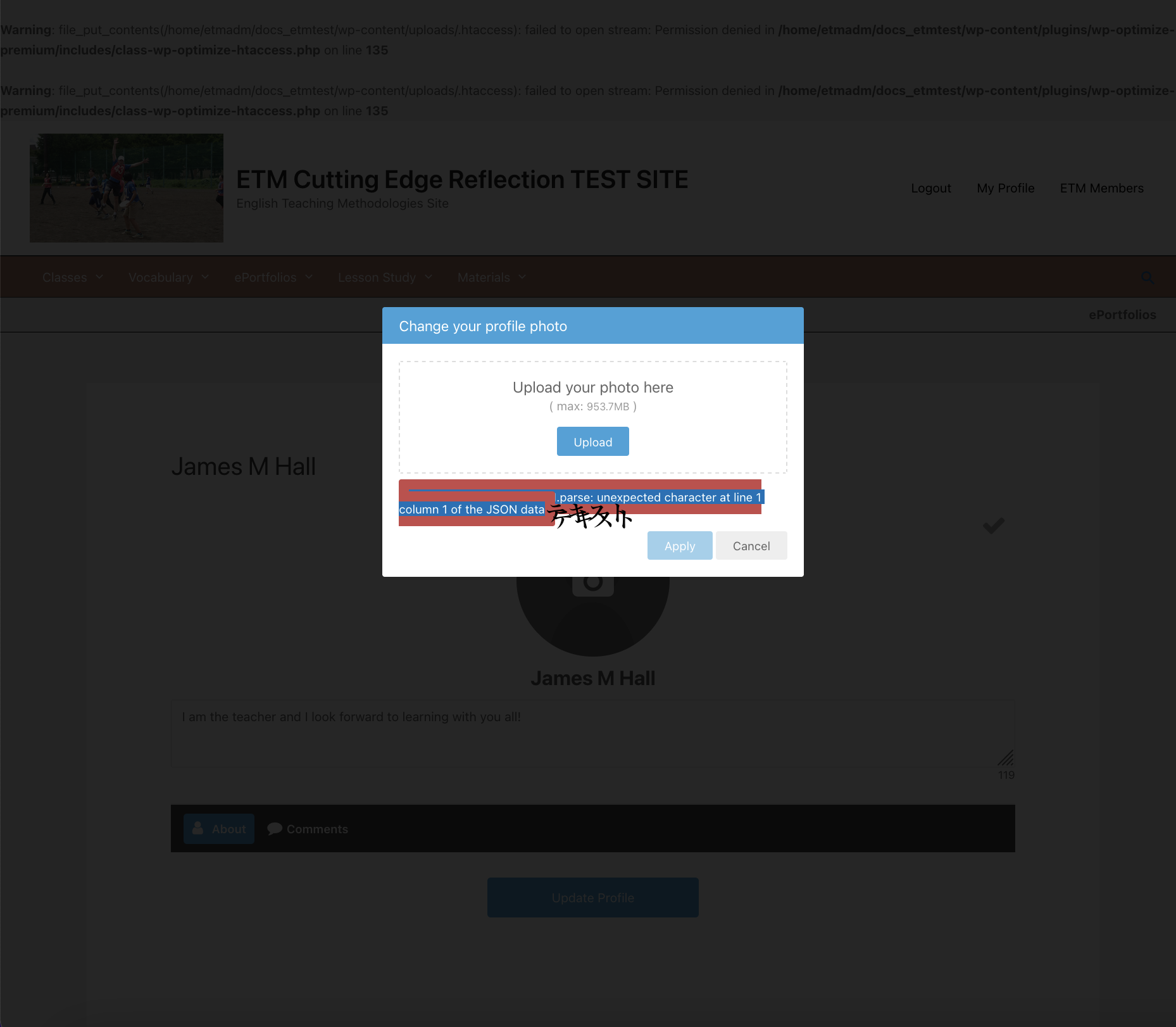 “Your image is invalid” error on Profile Picture Upload | WordPress.org